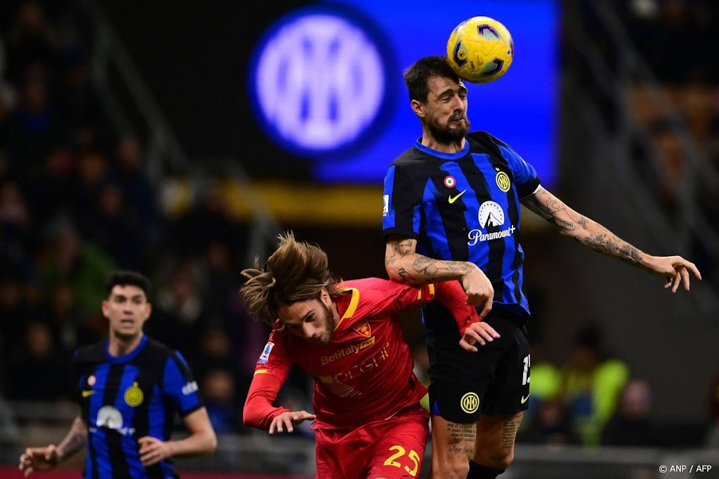 Inter herstelt zich tegen Lecce van uitschakeling in beker Inter herstelt zich tegen Lecce van uitschakeling in beker