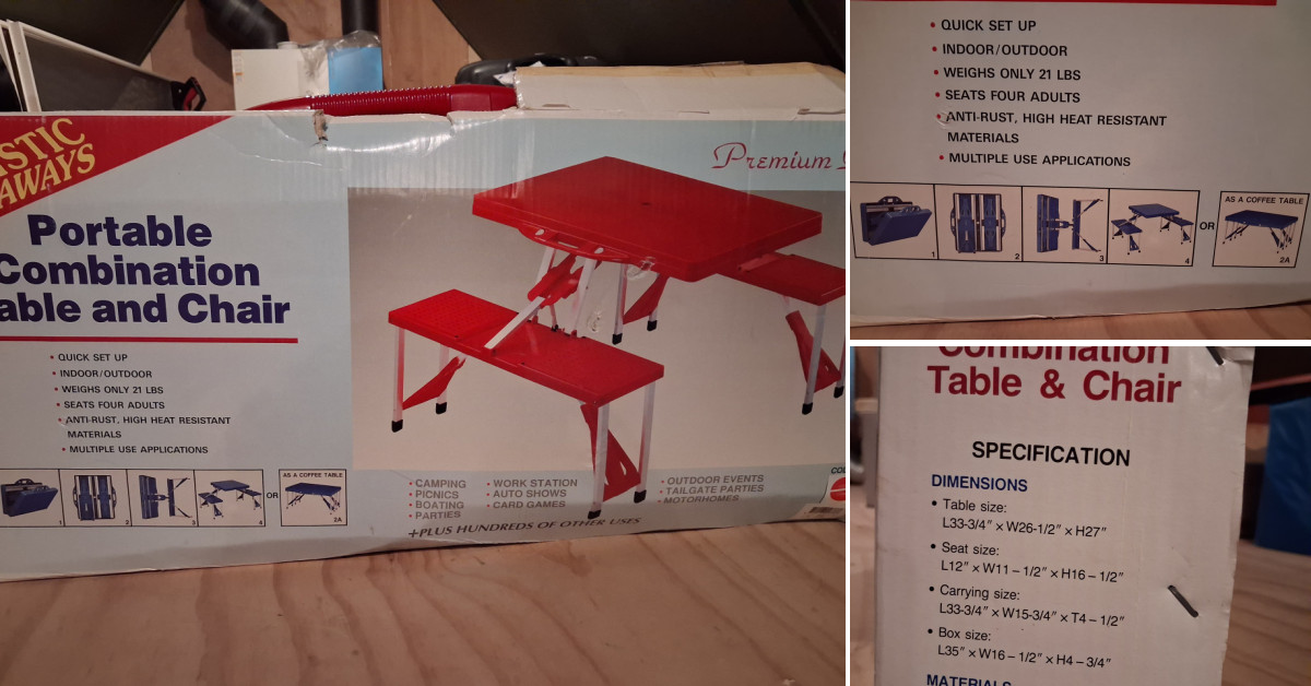 Picknick tafel voor op de camping of in de tuin