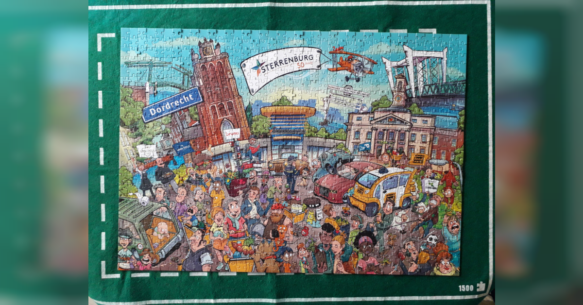 Cartoon puzzel Dordrecht.