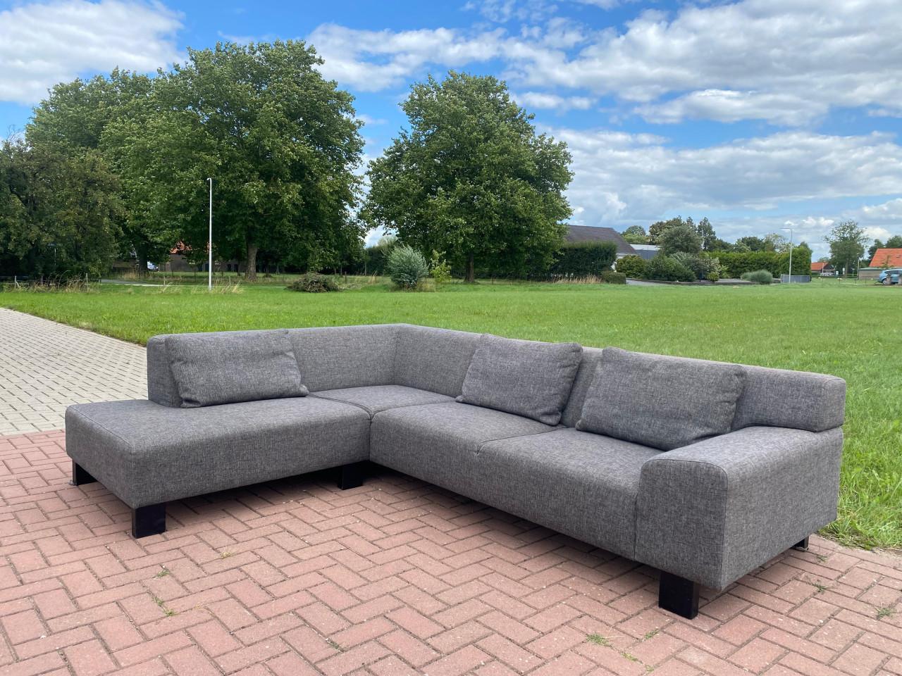 Moderne Grijze Hoekbank-Diepe Zit & Luxe Comfort-Gratis Levering