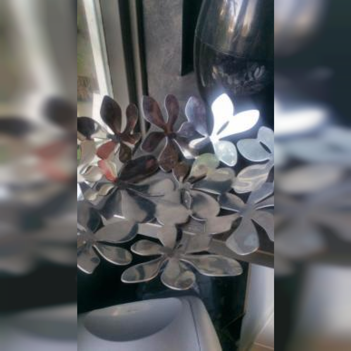 Mooie grote design schaal Monika Mulder design van RVS aangeboden..