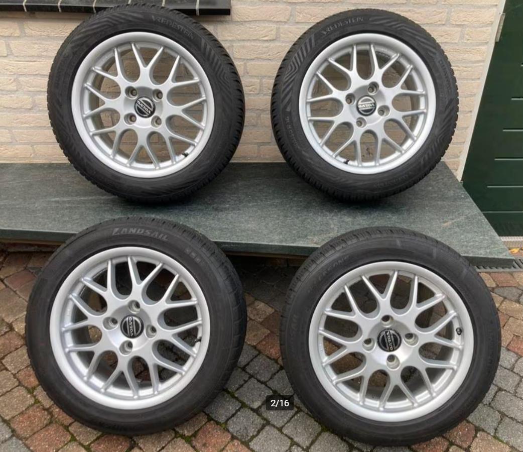4 x 114.3 -> Zeer nette LM velgen set BBS Crater 16-inch