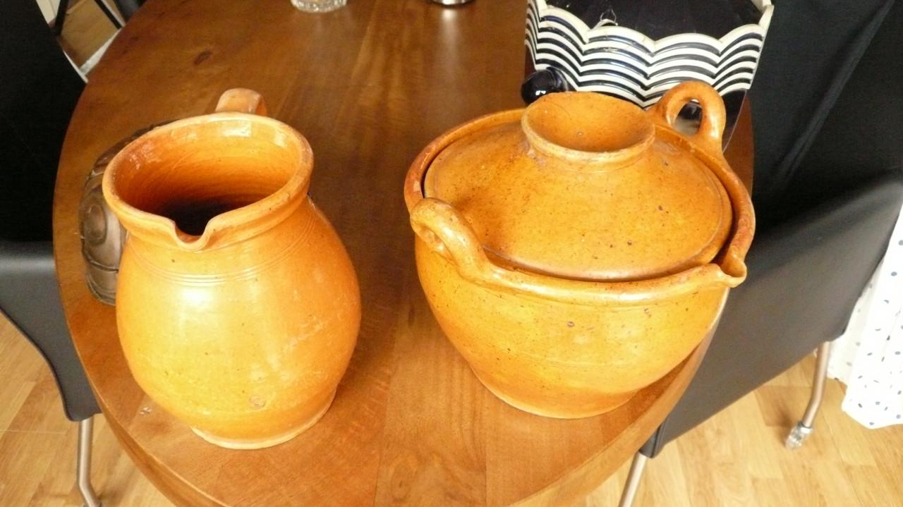 Antieke potten terracotta gemberpot