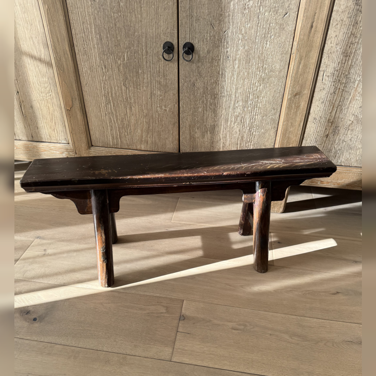 Oude houten Chinese bank ( Elmwood/oldwood)