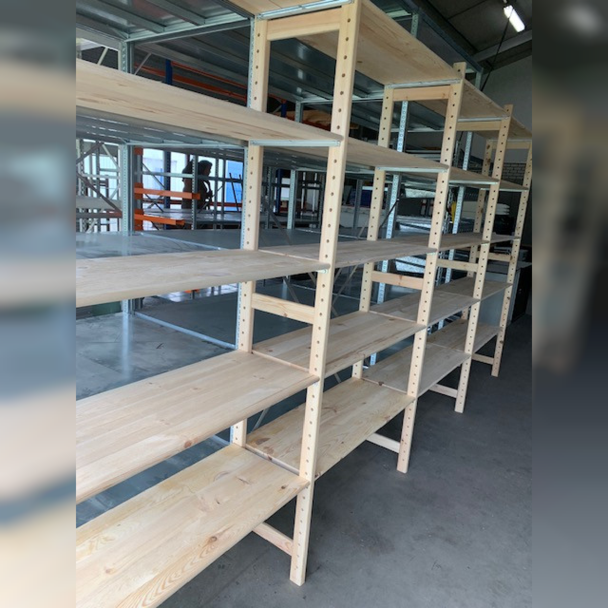 Speciale aanbieding nieuwe houten magazijnstelling