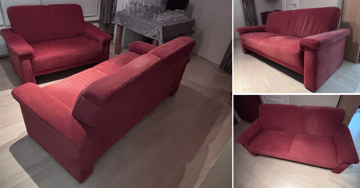 Bankstel alcantara, rood