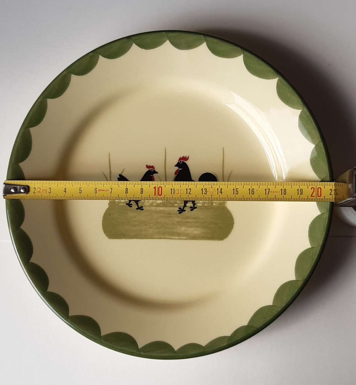 Zeller keramiek: Kip & haan servies: 1 ontbijtbord