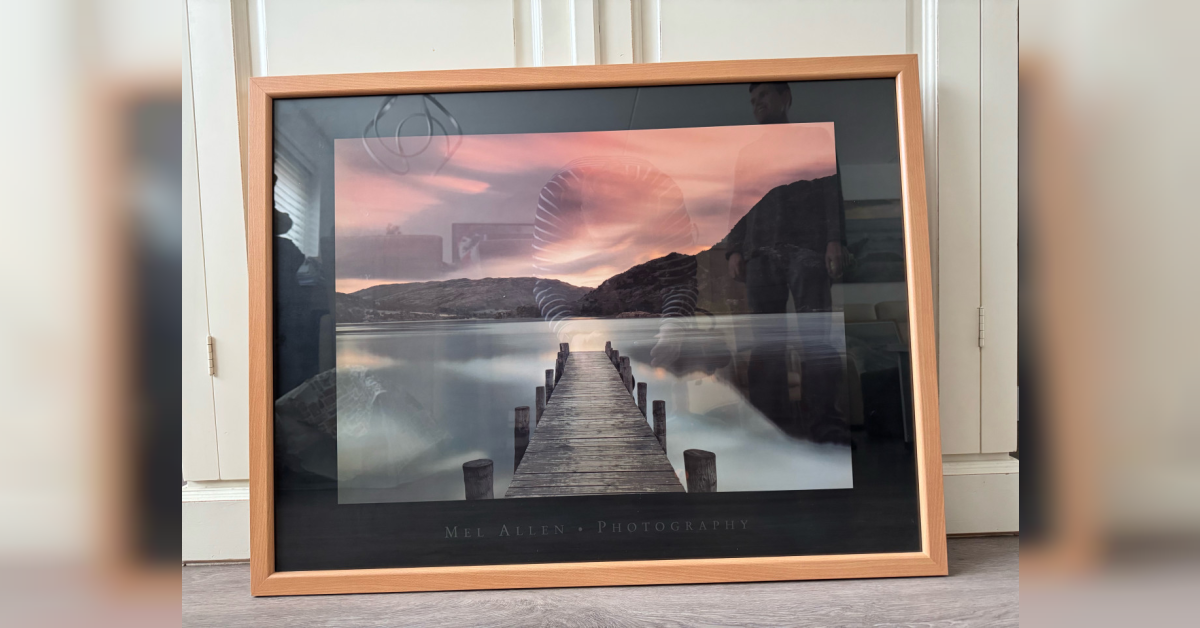 Grote houten wissellijst met prachtige afbeelding, 60x80cm