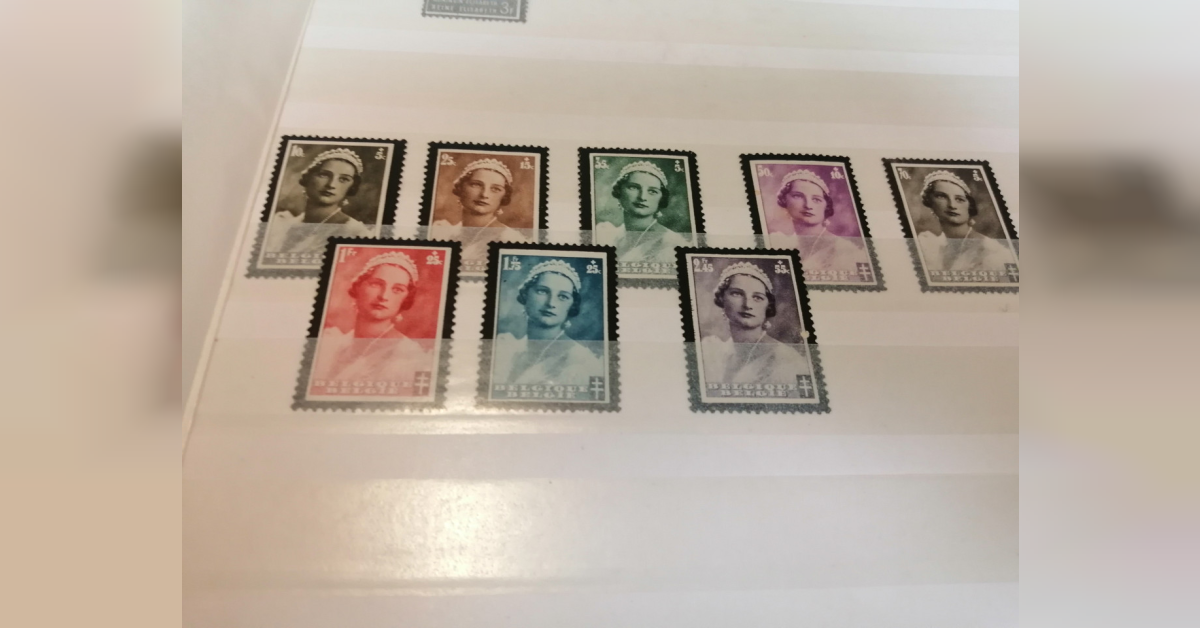 Postzegels koningin astrid