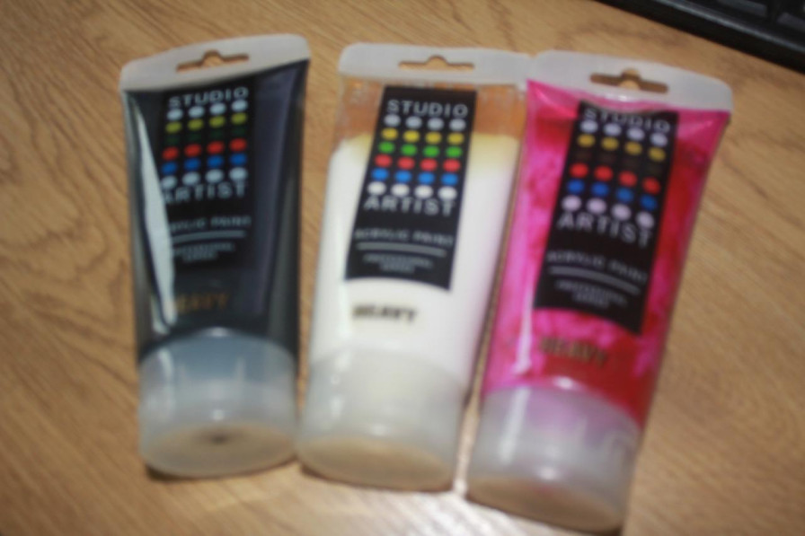 3 tubes 200ml.. Studio artist acrylic paint.