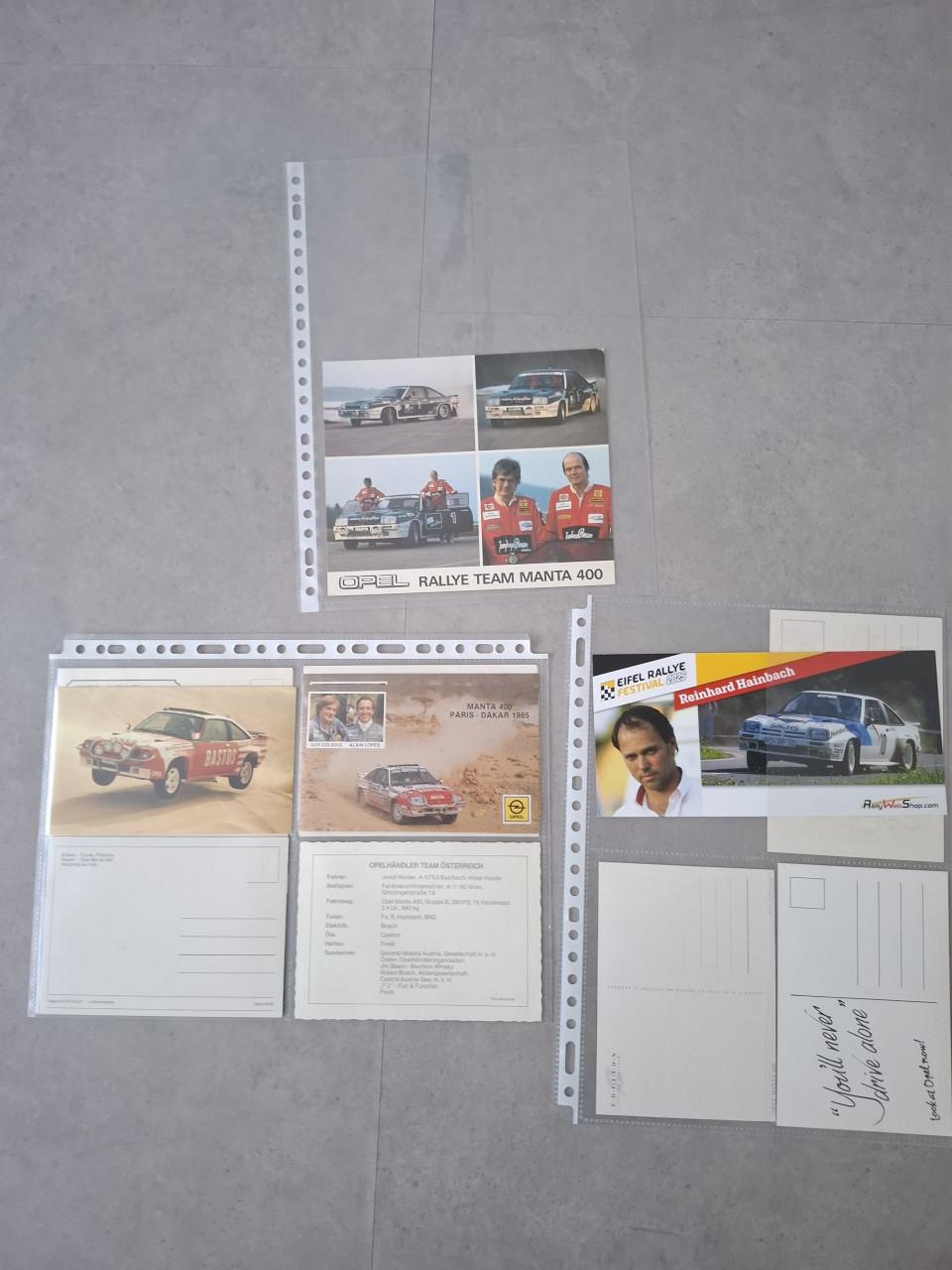 29 aanzichtkaarten opel manta 400